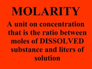 Molarity 1 | PPT