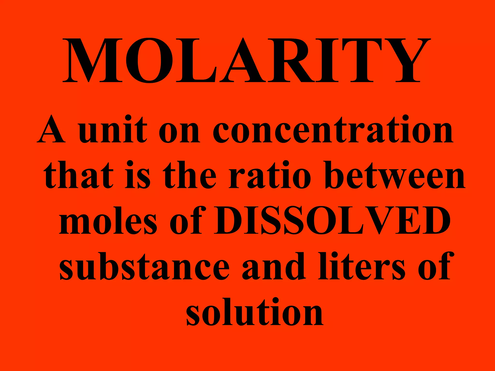 Molarity 1 | PPT