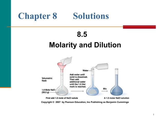 Molarity and dilution | PPT | Chemistry | Science