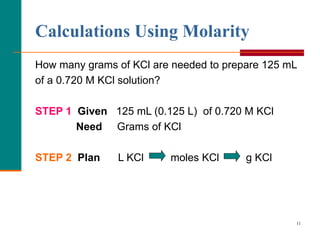 Molarity and dilution | PPT