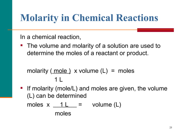 Molarity and dilution | PPT | Chemistry | Science