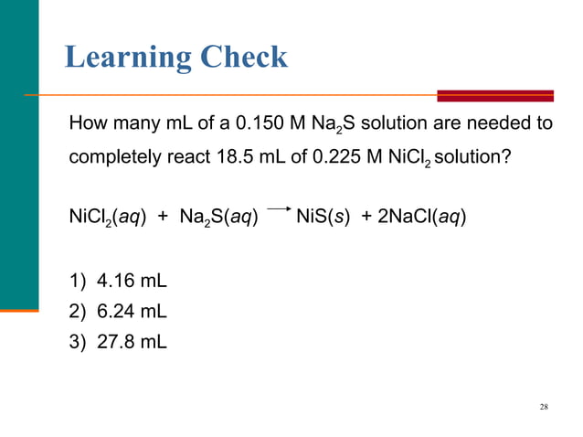 Molarity and dilution | PPT | Chemistry | Science
