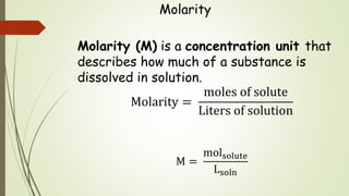 Molarity final | PPTX