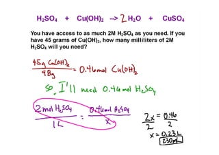 Molarity Lab Practical Warm Up | PPT