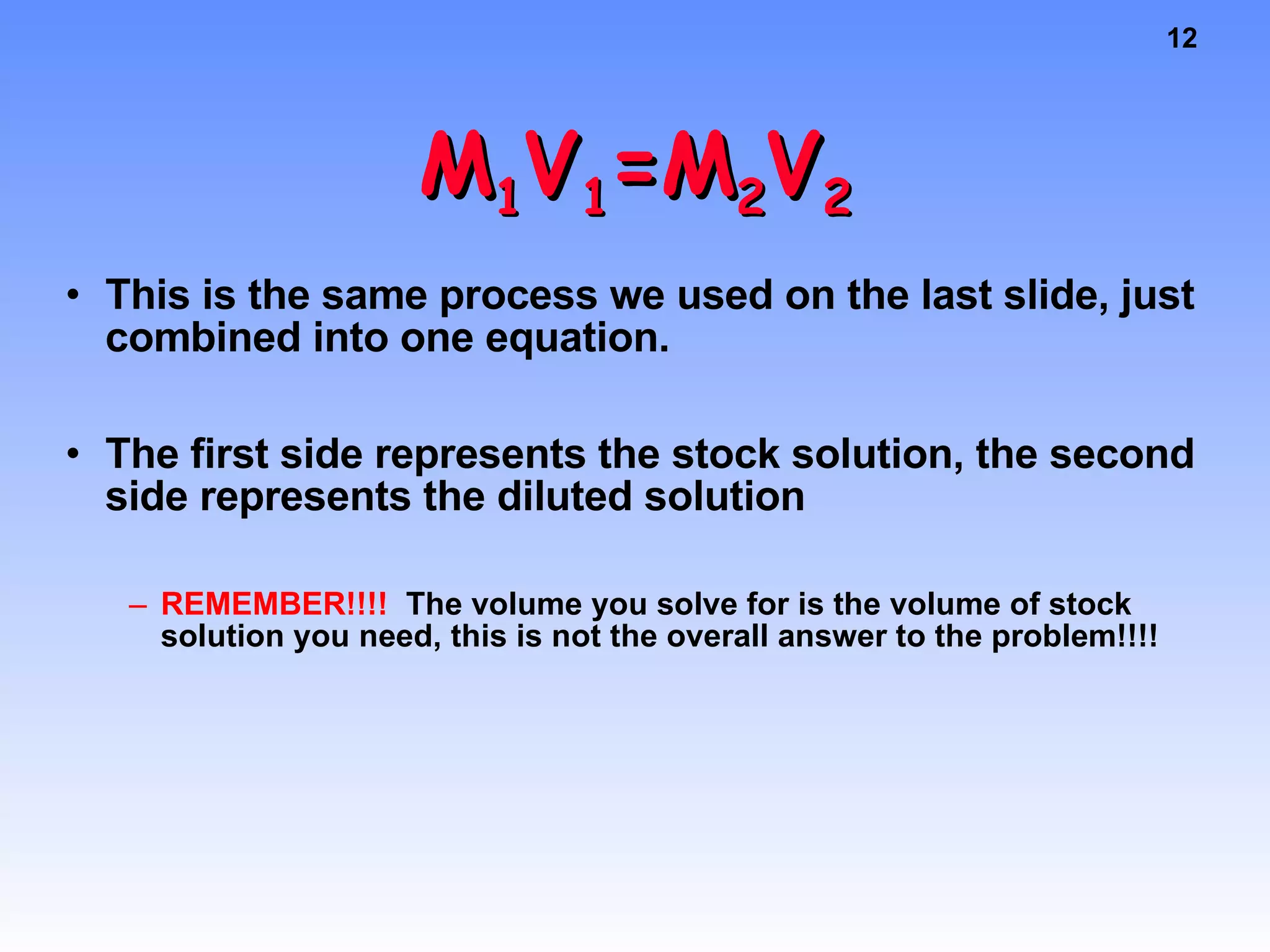 Molarity Molality Dilutions | PPT
