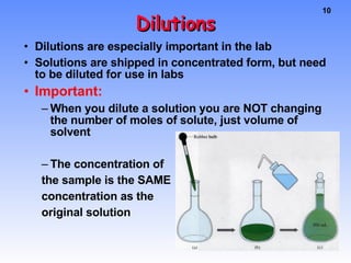 Molarity Molality Dilutions | PPT