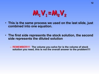 Molarity Molality Dilutions | PPT
