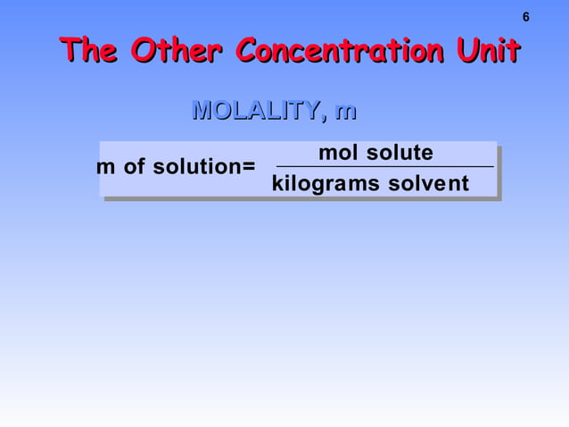 Molarity Molality Dilutions | PPT | Chemistry | Science