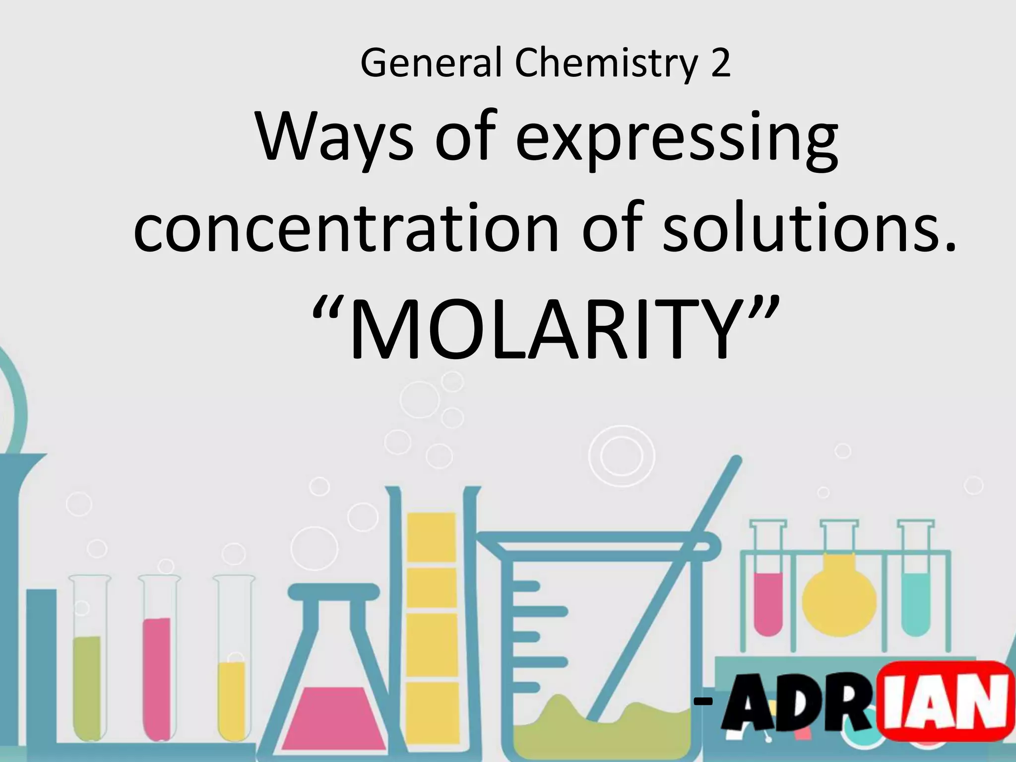 Molarity | PPTX