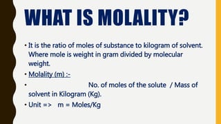Molality Definition
