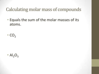 Molar mass | PPTX