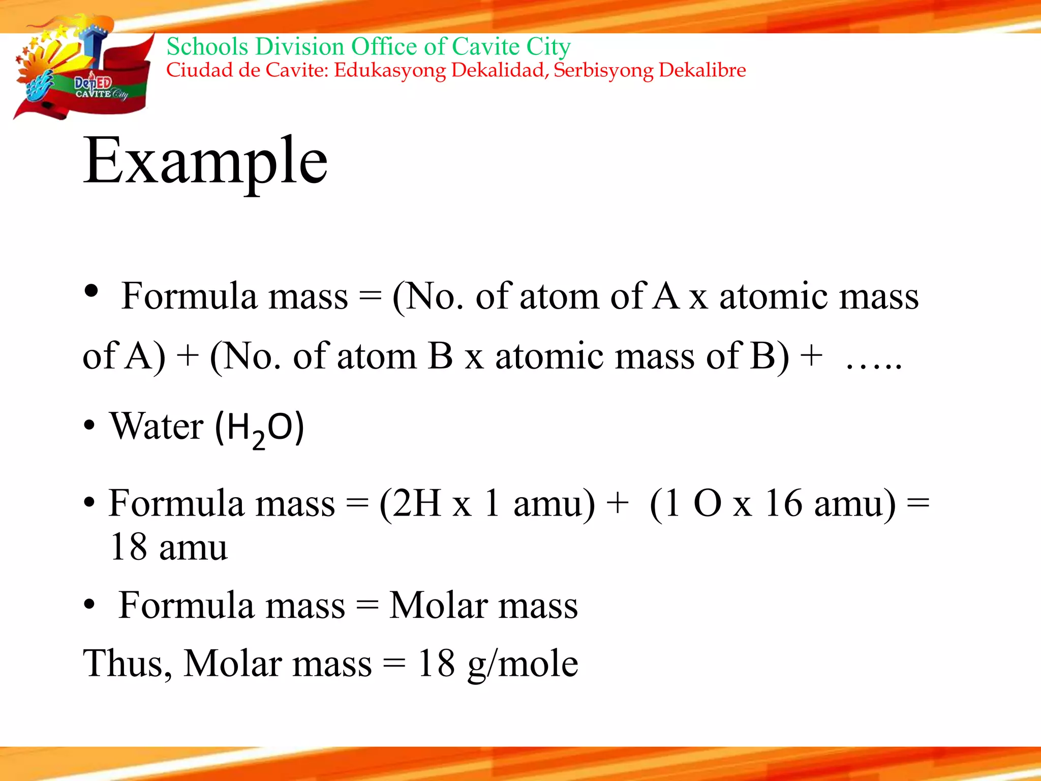 Molar mass ppt, drill | PPTX | Chemistry | Science