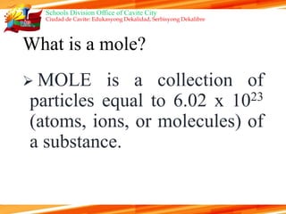 Molar mass ppt, drill | PPTX | Chemistry | Science
