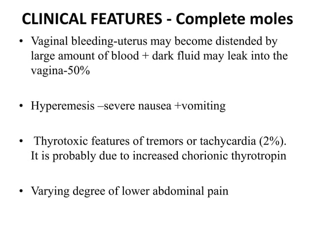 Molar Pregnancy Complete Vs Incomplete Hydatidiform Mole.pptxpptx | PPTX