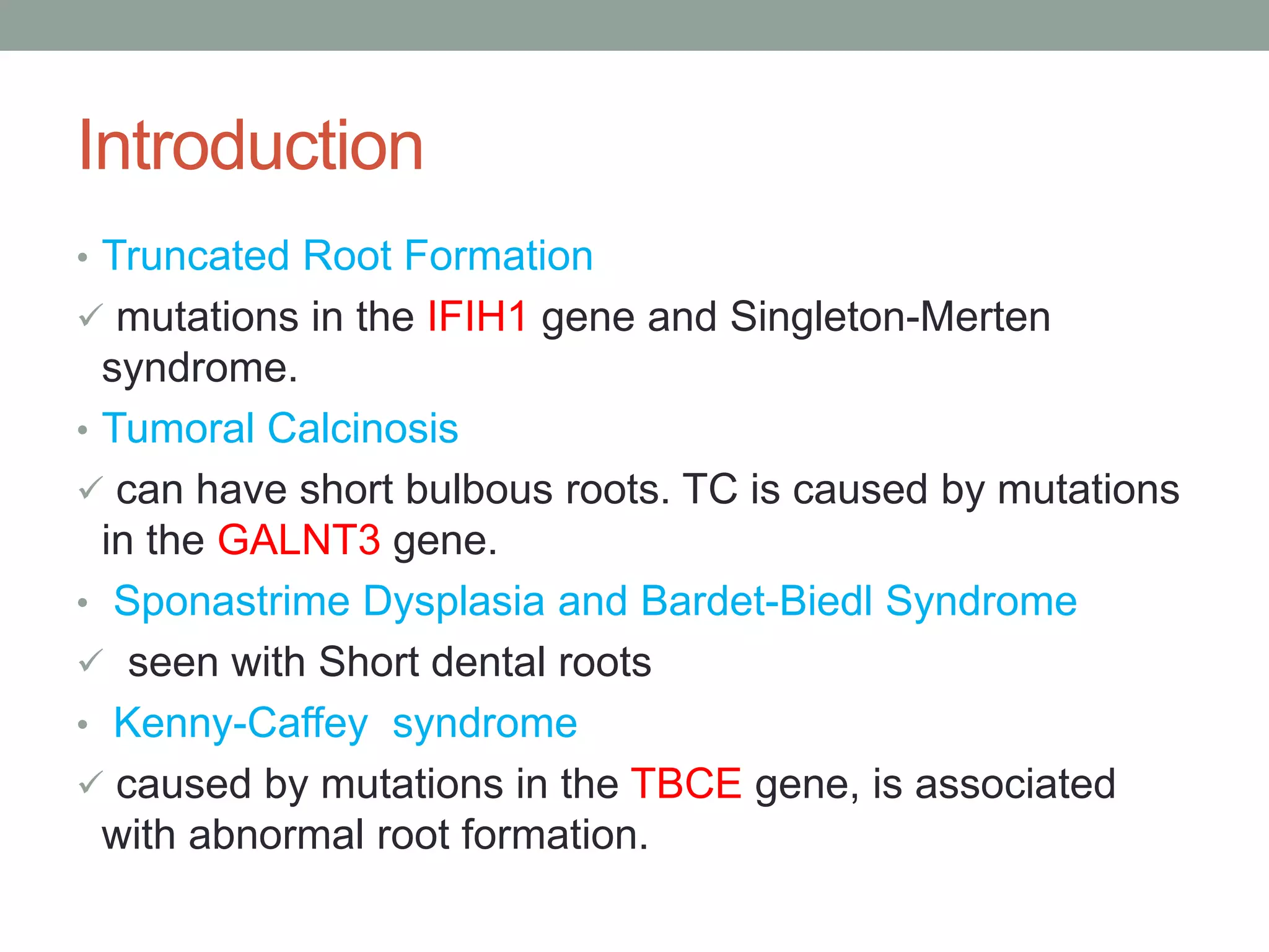 Molar Root Incisor Malformation | PPTX