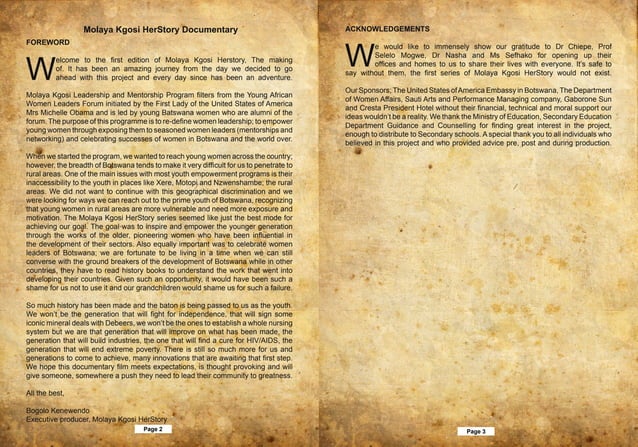 Molaya kgosi HerStory | PDF | Documentary | Genres