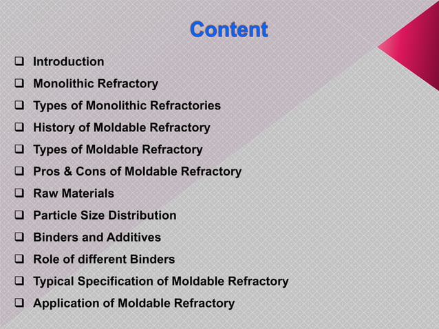 Moldable plastic refractory | PPTX | Chemistry | Science