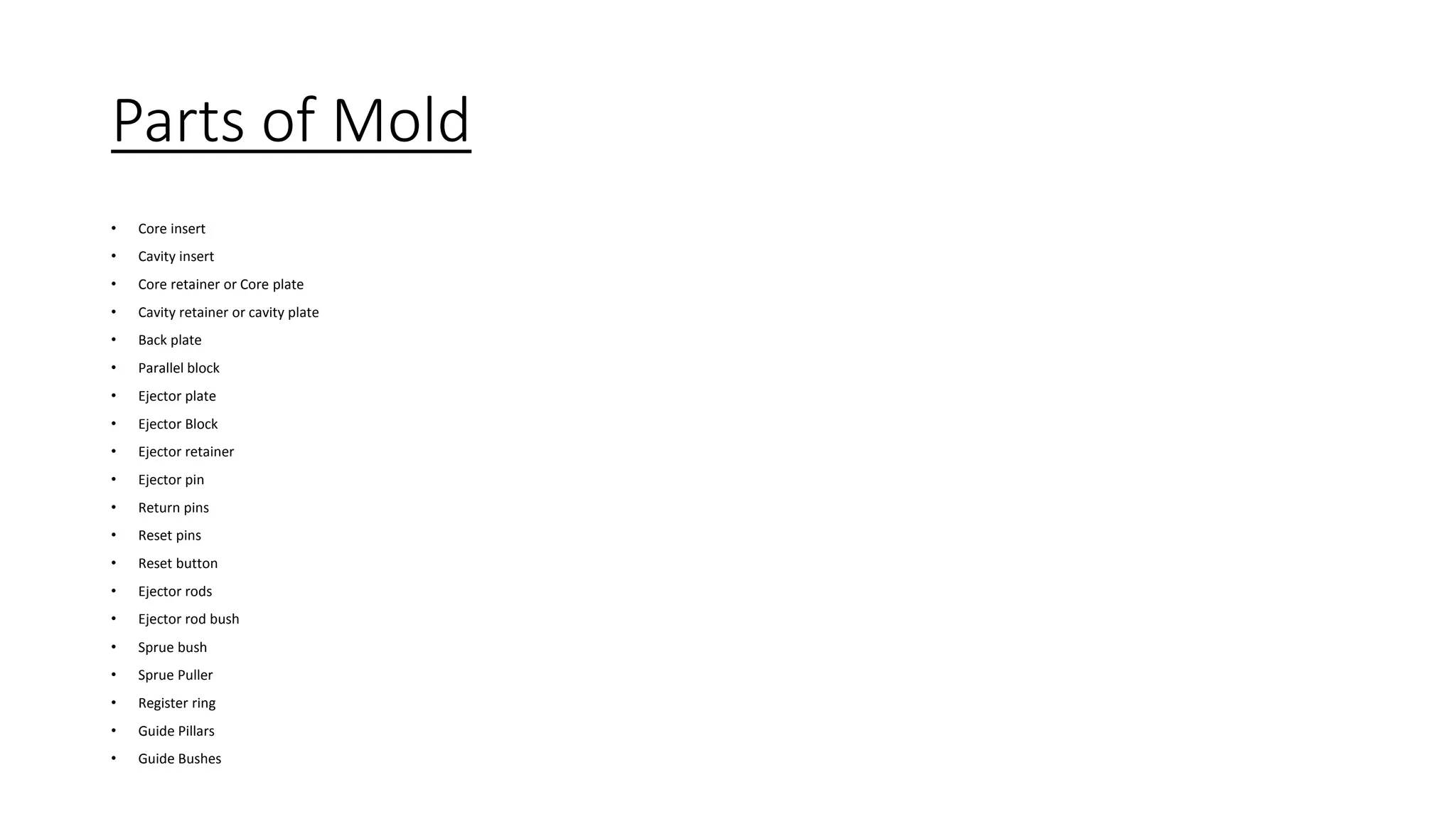 Pro E/Mold Design (Pro/MOLDESIGN) | PPTX | Business and Finance