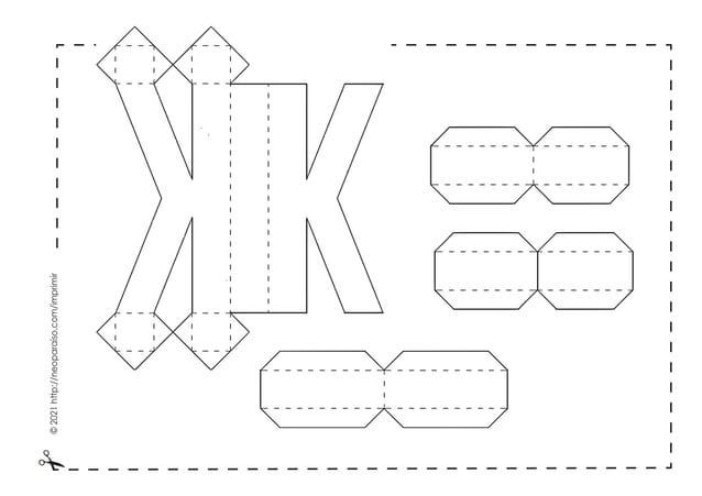 Moldes de letra 3D Alfabeto completo esp | PDF