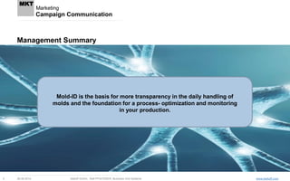 Easy step to Tool- & Lifecycle Management for plastic injection molds | PDF