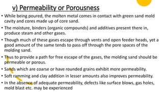 mold materials and molding sand properties | PPT