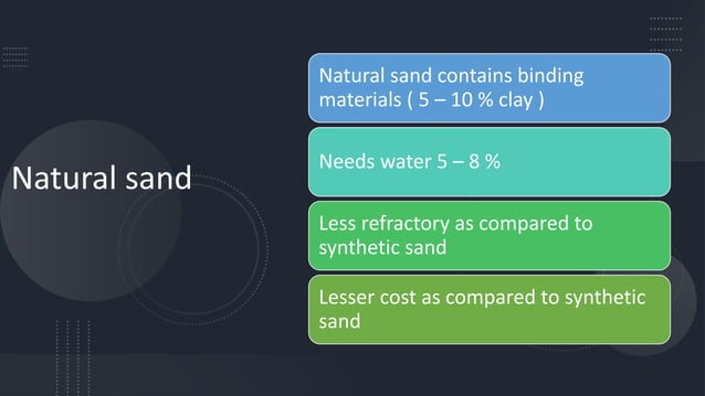mold materials and molding sand properties | PPT