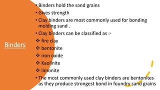 mold materials and molding sand properties | PPT