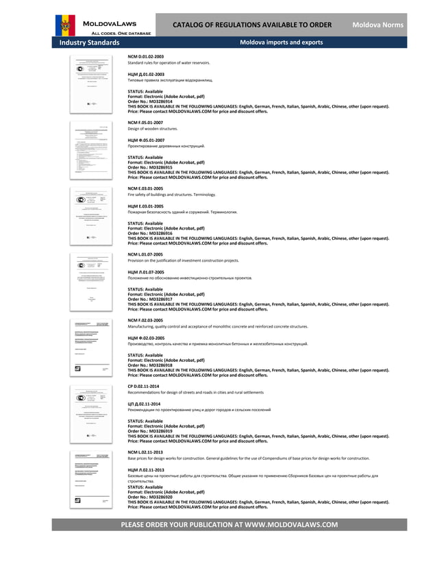 Moldova safety regulations (catalog)123 | PDF