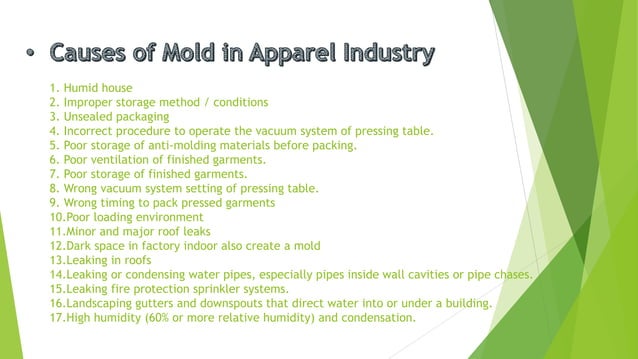 Mold prevention in garments.ppt | Indoor Environmental Quality | Home ...
