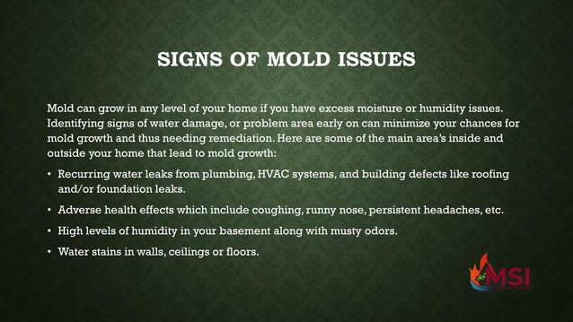 MOLD REMEDIATION - Mold Solutions & Inspections | PPT