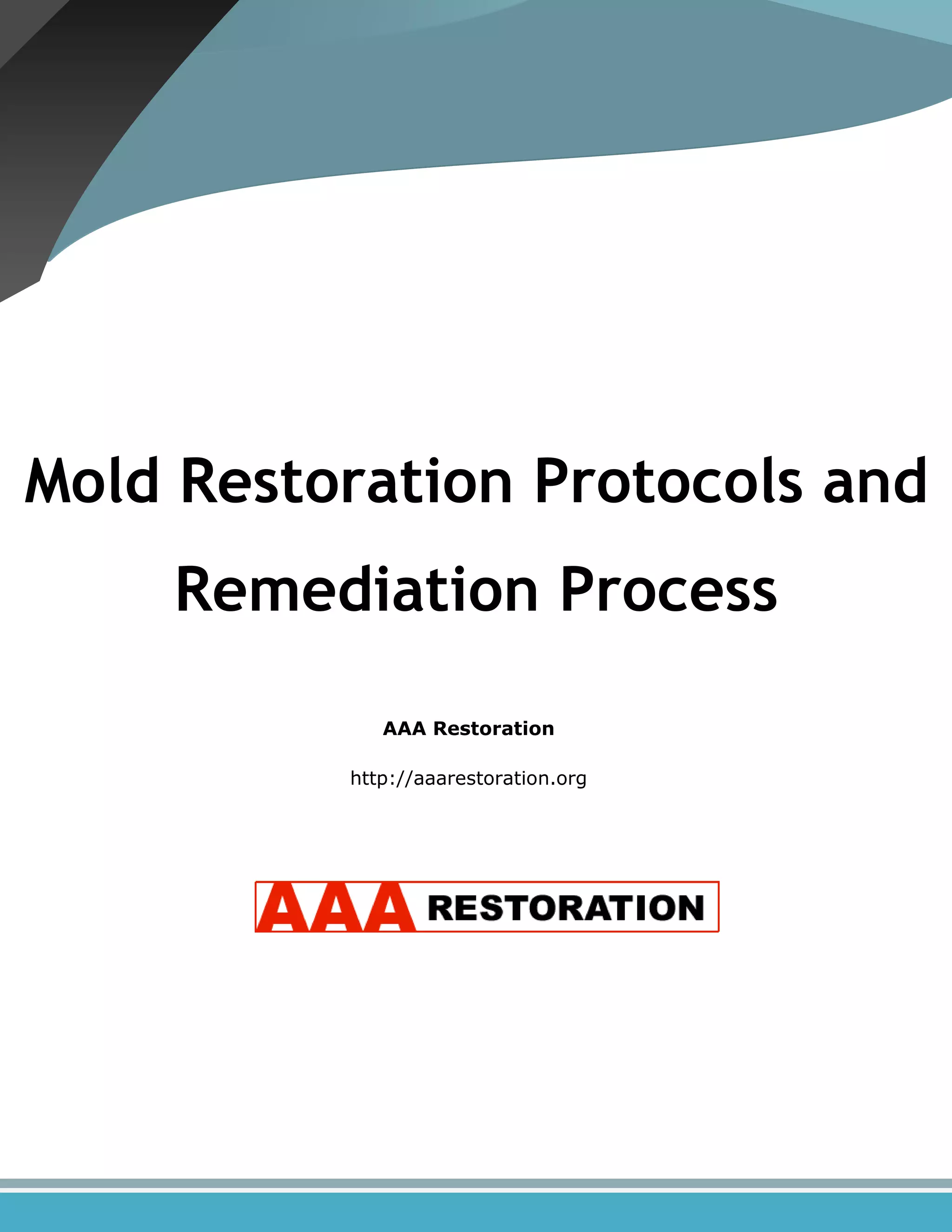 Mold restoration protocols and remediation process | PDF