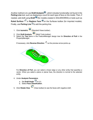Molds design in solid works | PDF