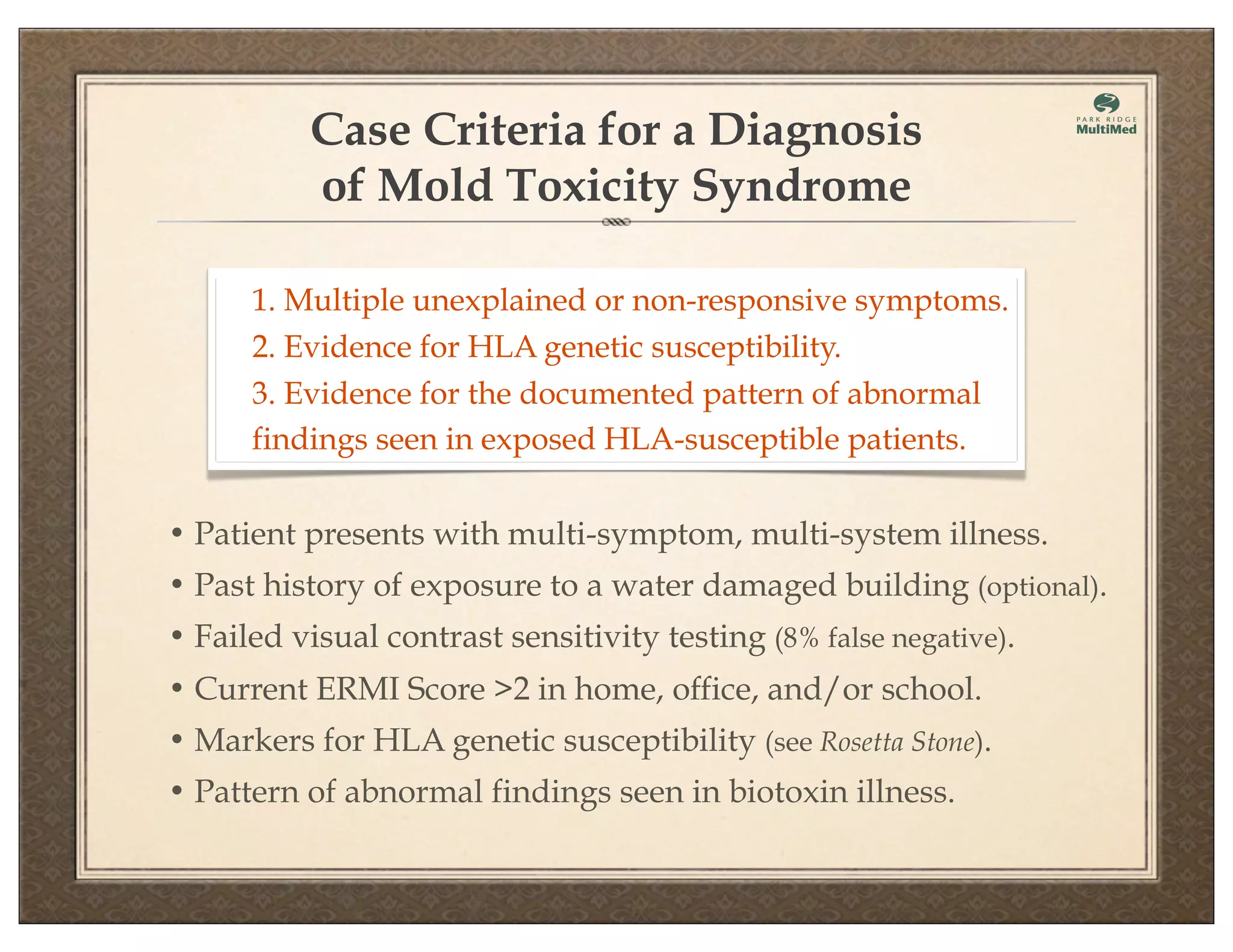 Mold Toxicity - A Chronic Inflammatory Response Syndrome | PDF