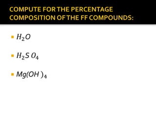 MOLE; Avogadro's Number; Percentage Composition | PDF