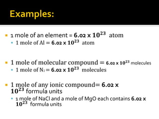 MOLE; Avogadro's Number; Percentage Composition | PDF