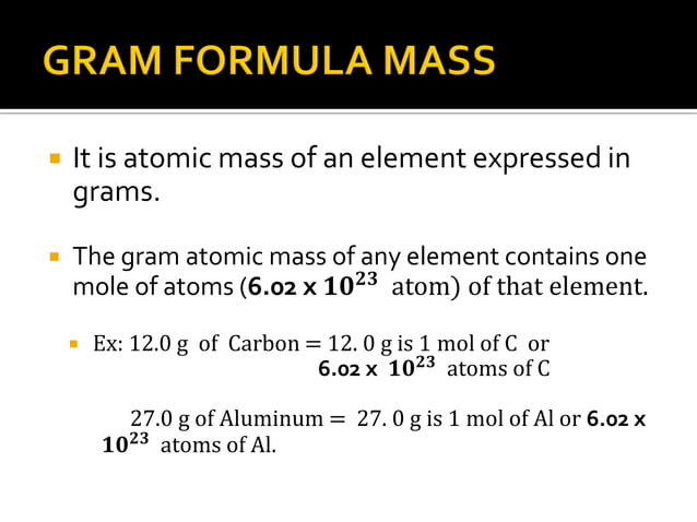 MOLE; Avogadro's Number; Percentage Composition | PDF