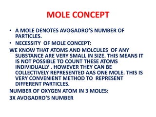 Mole CONCEPT | PPT