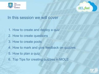 Mole tests - how to and examples | PPTX | Educational Assessment ...