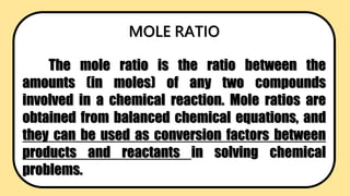 MOLE-TO-MOLE-STOICHIOMETRY.pptxsagdikasugadsanakana | PPTX