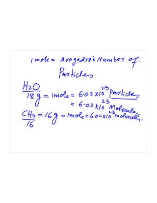 Mole, avogadro's number and calculations based on balanced chemical ...