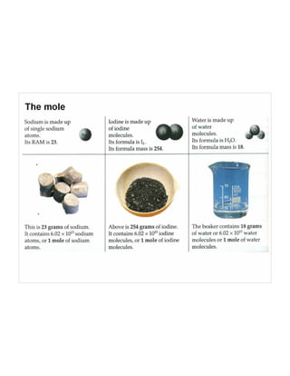 Mole, avogadro's number and calculations based on balanced chemical ...