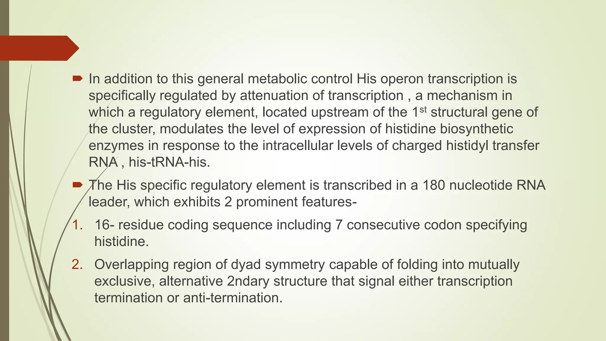 Histidine Operon | PPTX