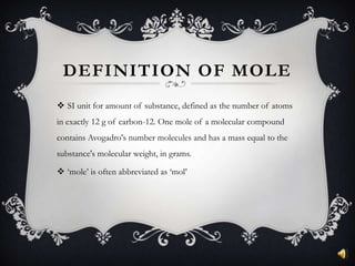 Mole calculations Made Easy | PPTX