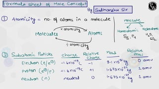 Mole concept -invert.pdf.notes.chemistry | PPT