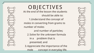 mole concepts and its components to present | PPTX