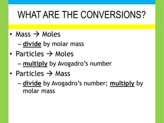 Mole conversions | PPTX