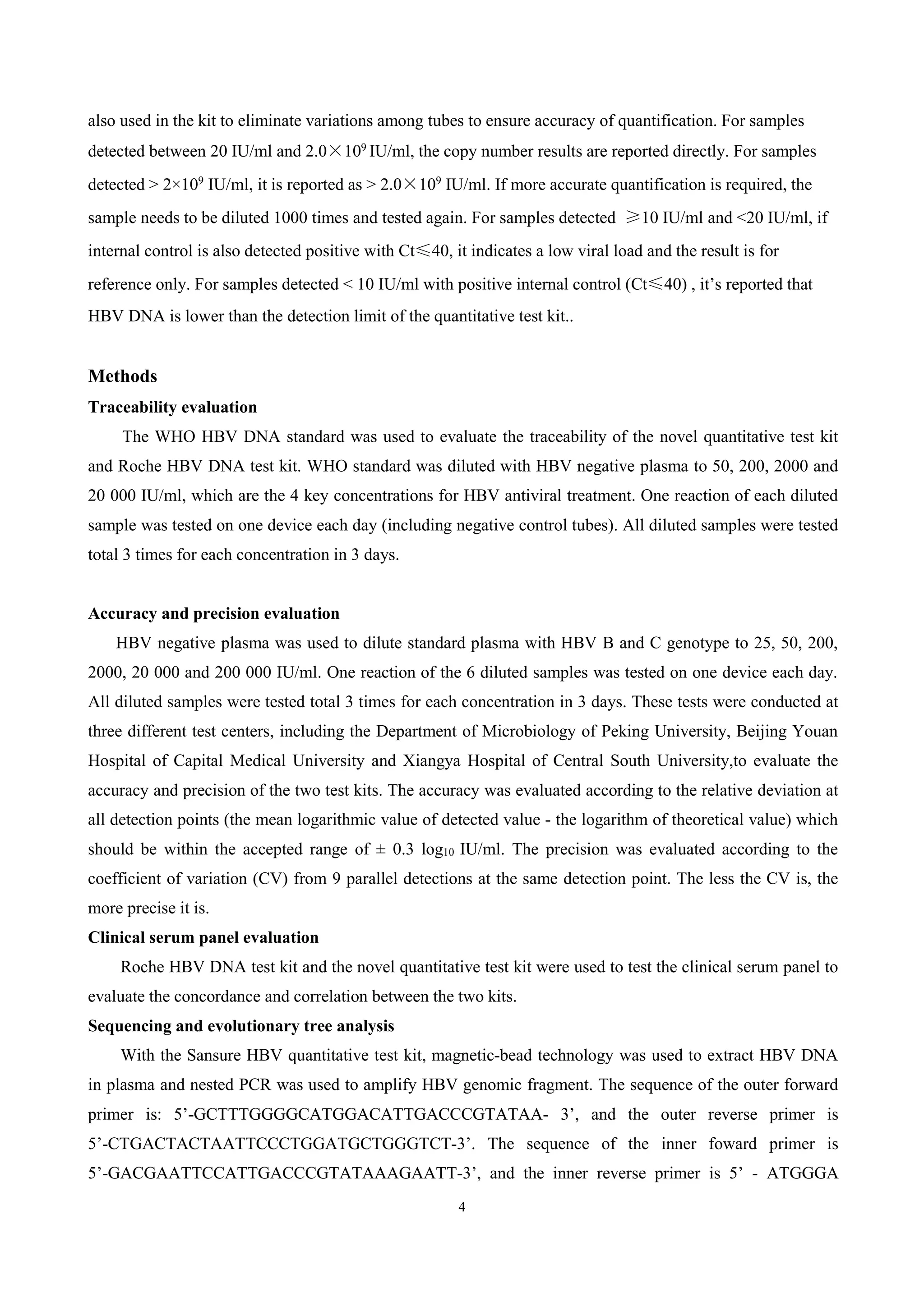 Molecualr diagnostics ,comparison with roche hbv kit | PDF