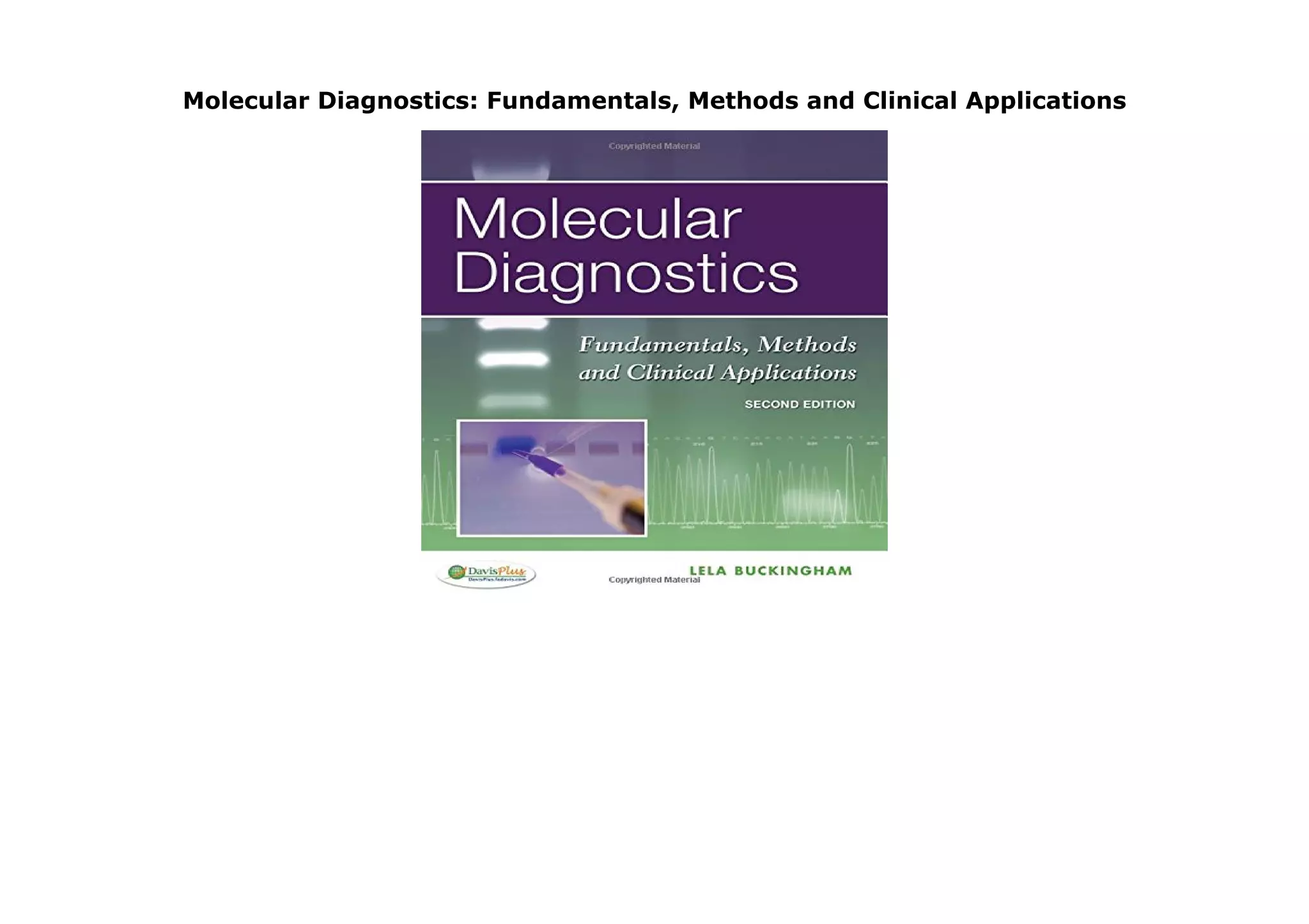 Molecular Diagnostics: Fundamentals, Methods and Clinical Applications | PDF