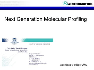 Molecular profiling 2013 | PPTX