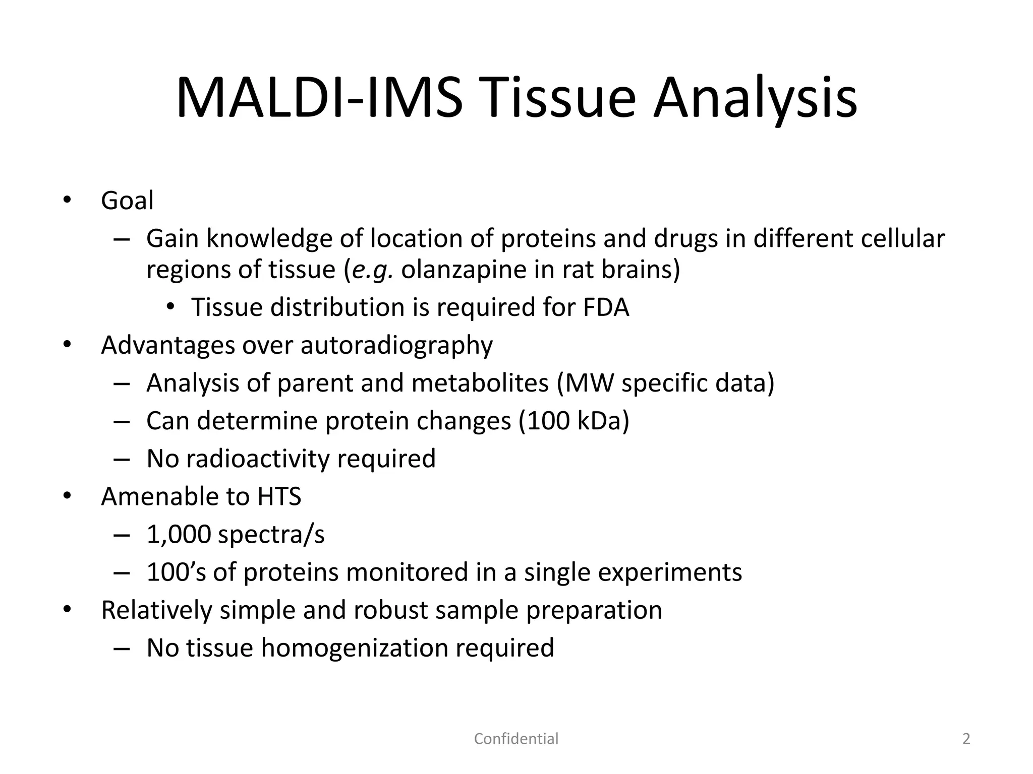 Molecular analysis of whole body animal tissue secitions by imaging ...
